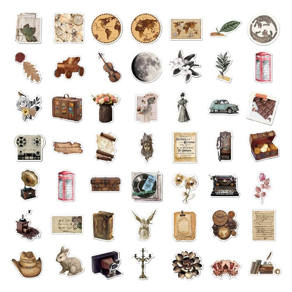 Cottagecore Aesthetic Vintage Sticker Pack – Oitoy