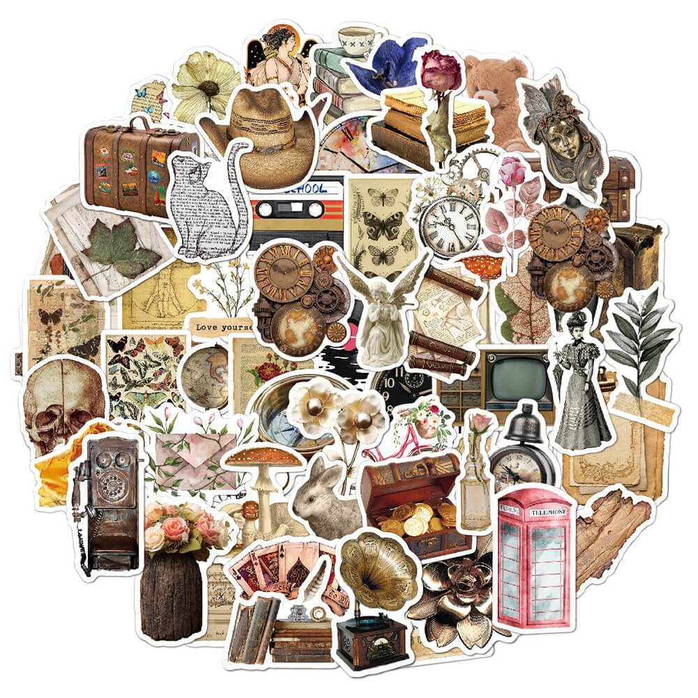 Cottagecore Aesthetic Vintage Sticker Pack – Oitoy